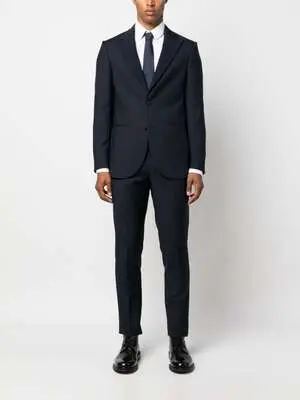 D4.0 Single-breasted Wool Suit - Blue