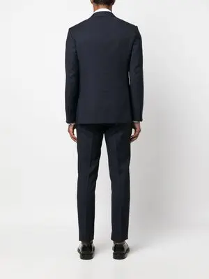D4.0 Single-breasted Wool Suit - Blue