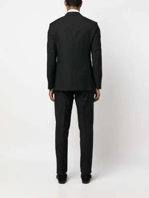 D4.0 Single-breasted Wool Suit - Black