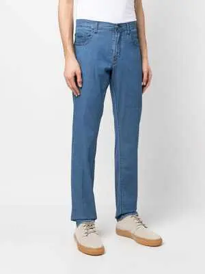 Canali Straight-leg Denim Jeans - Blue