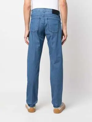 Canali Straight-leg Denim Jeans - Blue