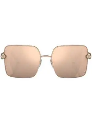BVLGARI Serpenti Square-frame Sunglasses - Metallic