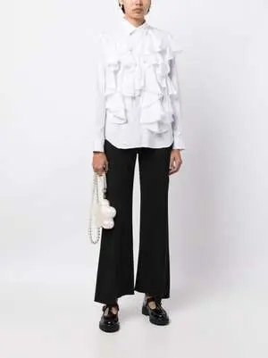 Comme Des Garçons Ruffled Cotton Shirt