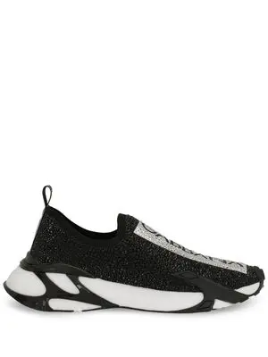 Dolce & Gabbana Fast Rhinestone-embellished Sneakers - Black