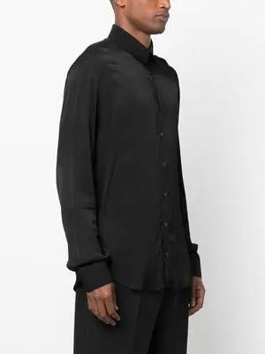 Patrizia Pepe Long-sleeved Button-up Shirt - Black