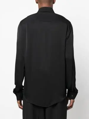 Patrizia Pepe Long-sleeved Button-up Shirt - Black