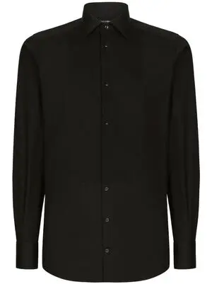 Dolce & Gabbana Gold-fit Cotton Tuxedo Shirt
