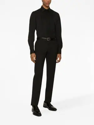 Dolce & Gabbana Gold-fit Cotton Tuxedo Shirt