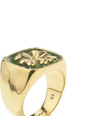 GOOSSENS Talisman Clover Signet Ring
