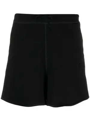 GANNI Logo-patch Short Shorts - Black