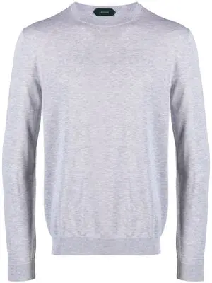 ZANONE Crew-neck Knitted Jumper - Grey