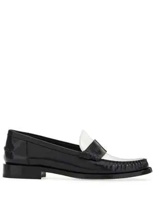 FERRAGAMO Debossed-logo Leather Loafers - White