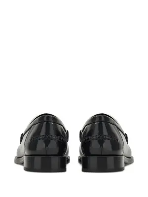 FERRAGAMO Debossed-logo Leather Loafers - White