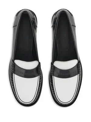 FERRAGAMO Debossed-logo Leather Loafers - White