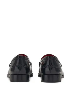 FERRAGAMO Debossed-logo Leather Loafers