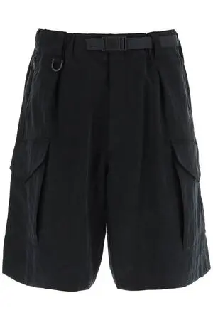 Y3 Cargo Shorts With Fixed Belt