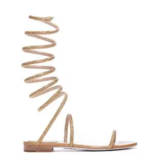 Rene Caovilla Sandals Shoes - Golden