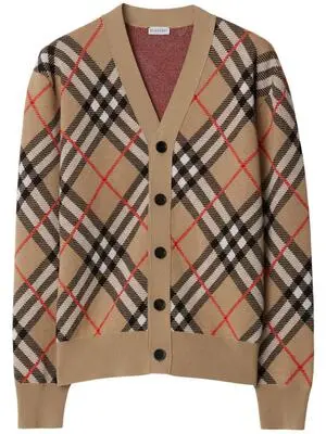 Burberry Burberry Check Cardigan Nude & Neutrals