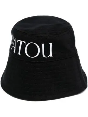 PATOU Logo-print Bucket Hat - Black