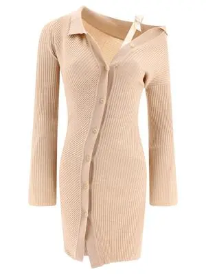 Jacquemus "la Robe Maille Colin" Dress Beige