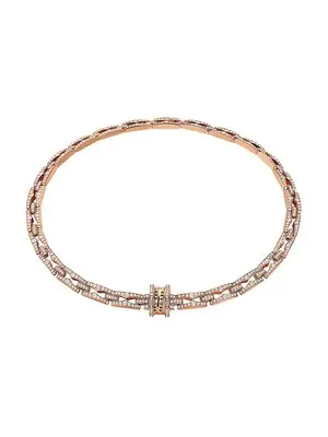 BVLGARI B. Zero1 18k & 7.19 Tcw Diamond Spiral Pendant Necklace - Rose Gold