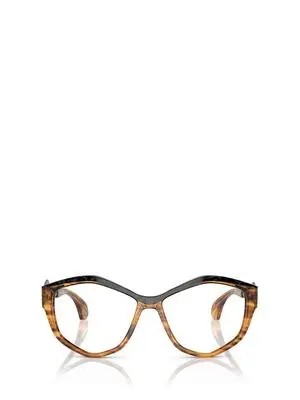 ALAIN MIKLI Cat-eye Sunglasses - Striped Havana / Noir Nacree