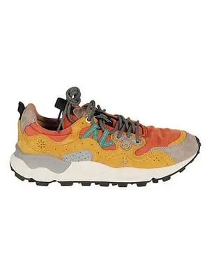 FLOWER MOUNTAIN Yamano 3 Man Suede Sneakers - Orange