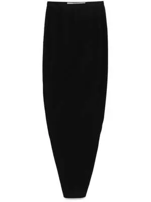 Rick Owens Soft Pillar Wool Long Skirt - Black