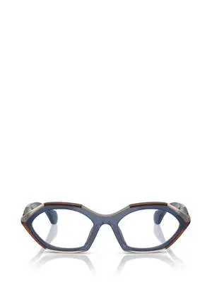 ALAIN MIKLI Irregular Eyeglasses - Opal Blue / Brown