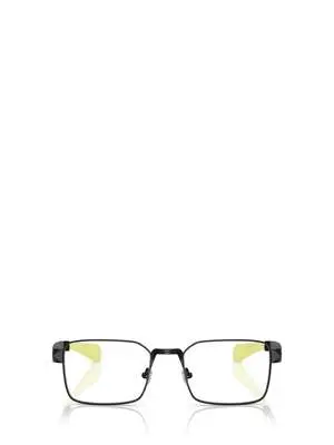 ALAIN MIKLI Rectangular Eyeglasses - Matt Black / Pointillee Lime
