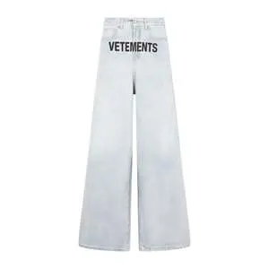 Vetements Logo Baggy Pants Jeans - Blue