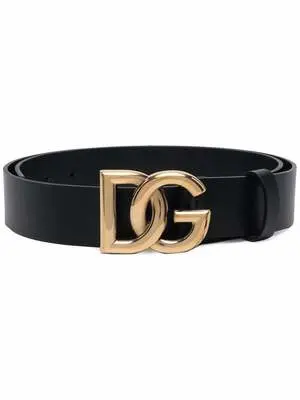 Dolce & Gabbana Belt With Dg Logo - Black