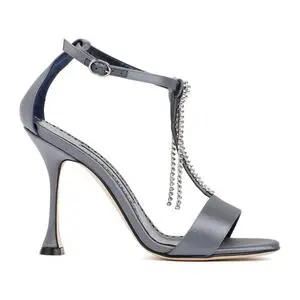Manolo Blahnik Bambi Sandals Shoes - Grey