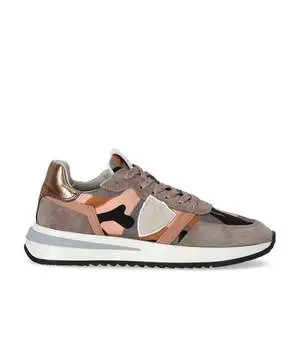 Philippe Model Tropez 2.1 Camouflage Grey Sneaker - Pink