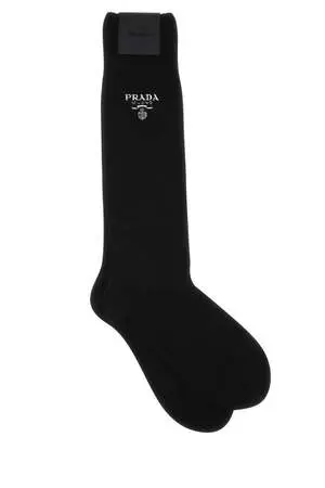 Prada Prada Virgin Wool-Blend Socks - Black