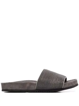 Brunello Cucinelli Precious Slippers - Lignite