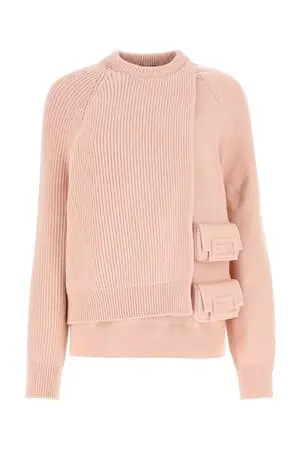 Fendi Fendi Wool Turtleneck Sweater Pink