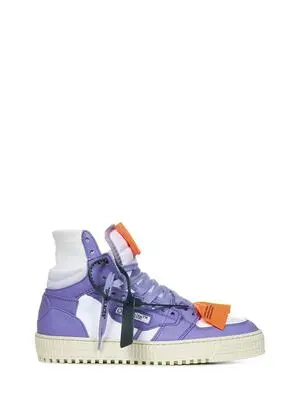 Off-White 3.0 Off Court Leather Sneakers Purple
