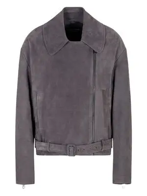 Emporio Armani Leather Jacket - Grey