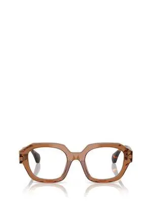ALAIN MIKLI Alain Mikli Square Eyeglasses Transparent Brown / Striped Havana