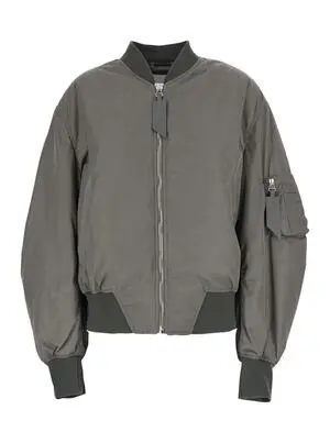 Attico The Attico Tech Fabric Bomber Jacket - Grey