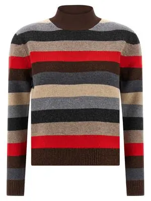 Tory Burch Striped Wool Sweater Multicolor