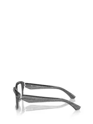 ALAIN MIKLI Rectangular Eyeglasses - Pointillee Grey / Noir Nacree