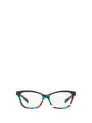 ALAIN MIKLI Rectangular Eyeglasses Red Teal / Noir Mikli