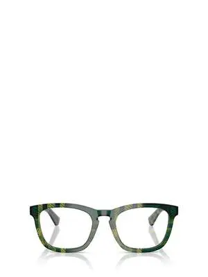 Burberry Square Eyeglasses Check Green