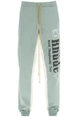 Rhude Bicolor 'senna Flight' Pants - Verde