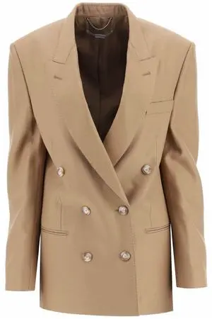 Stella McCartney Oversized Double-breasted Blazer - Brown