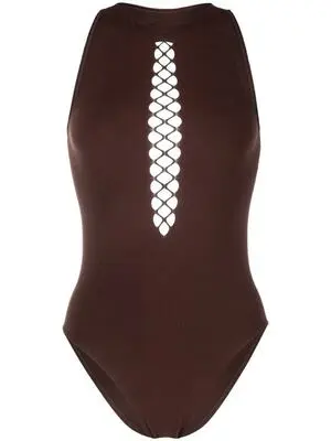 Alaïa Corset Swimsuit - Brown