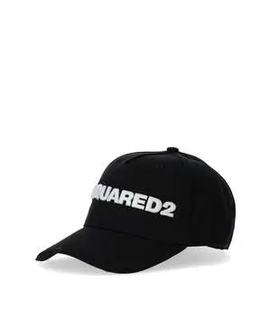 Dsquared2 Logo White Baseball Cap - Black