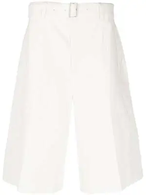 JIL SANDER Flared Bermuda Shorts - Beige